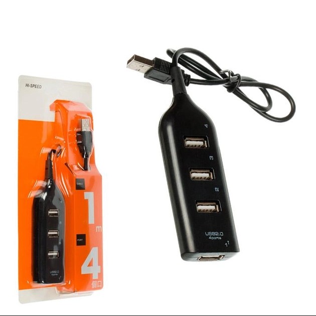 USB HUB hi-speed 4 USB 2.0 black
